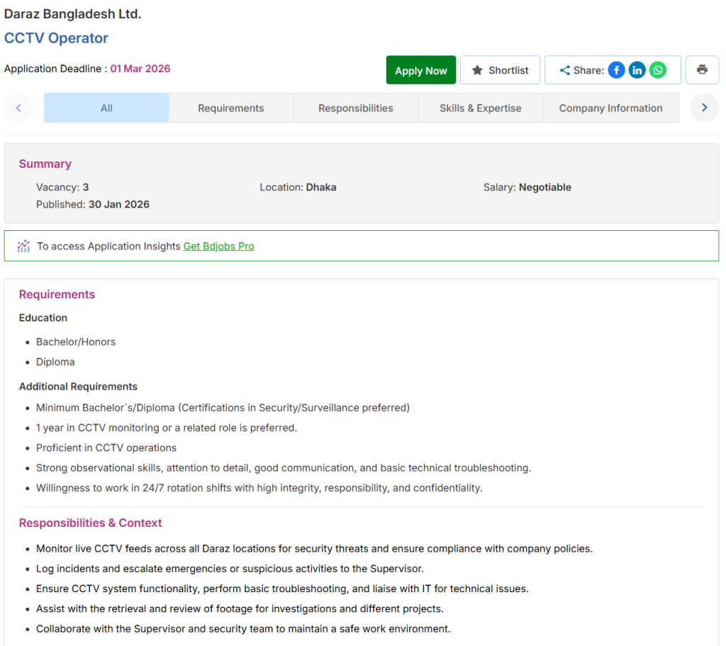 দারাজ বাংলাদেশ নিয়োগ বিজ্ঞপ্তি ২০২৬।Daraz Bangladesh Job Circular 2026 ...